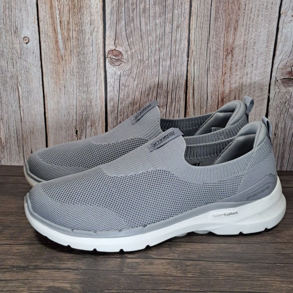 Skechers Go Walk 6 Hyper Pillars Gray Slip On Walking… - Gem
